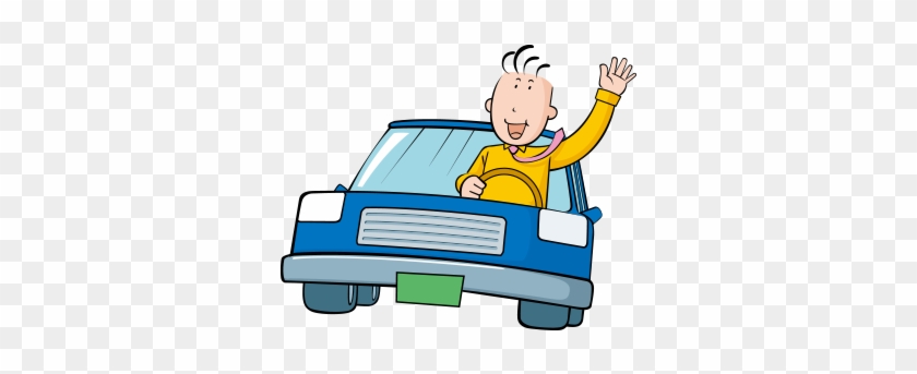Cartoon Character Driving - Vector Graphics - Free Transparent PNG ...