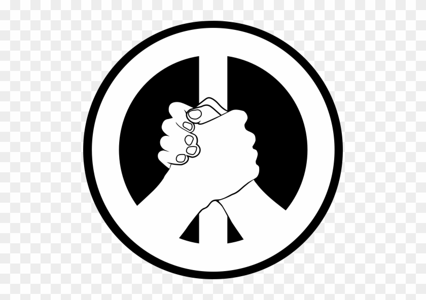 Black And White Peace - Full Size PNG Clipart Images Download