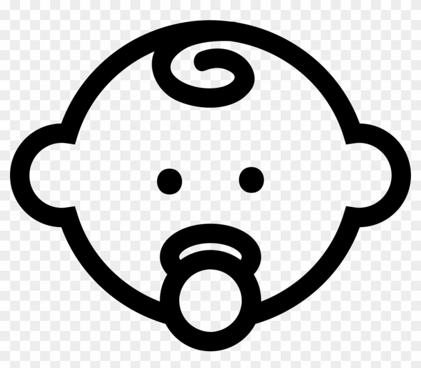 Baby Head Outline With Pacifier Comments - Say No To Drugs - Full Size ...