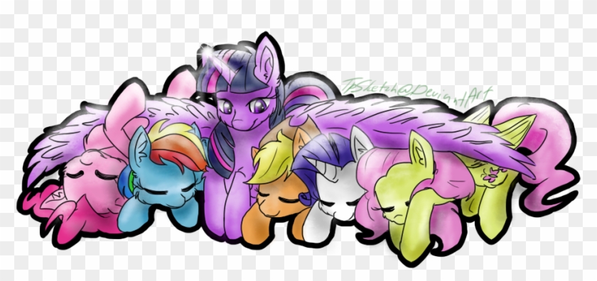 Mane 6 By Samdy-batimfan - Cartoon - Free Transparent PNG Clipart ...