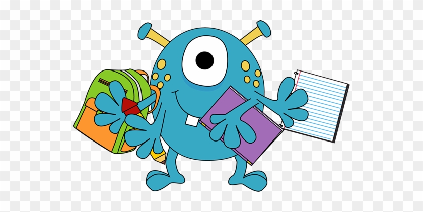 Monster Going To School Clip Art - School Monster Clipart - Full Size ...