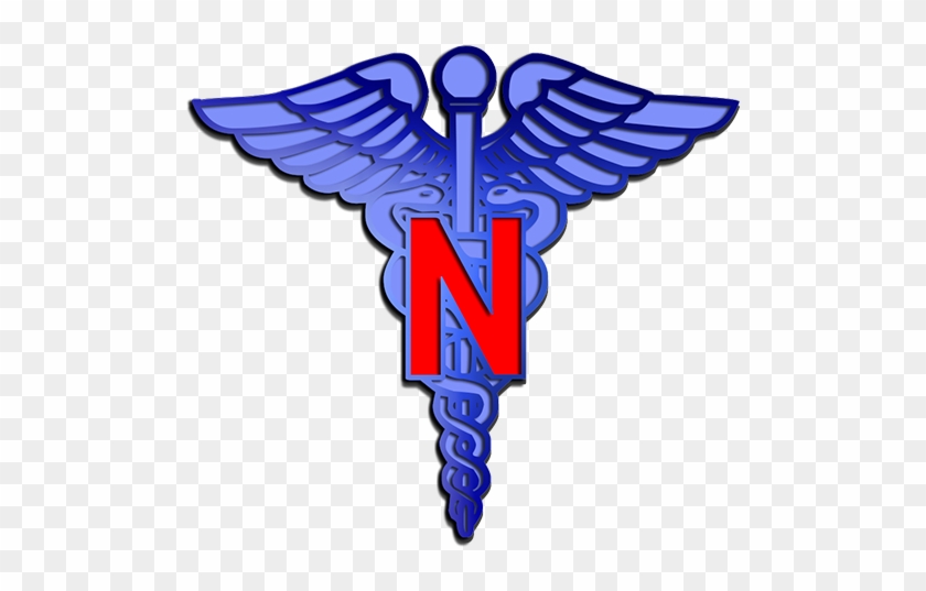 Nurse Medical Blue Caduceus Symbol Clip Art - Nursing Symbol - Full ...
