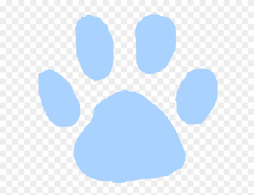 Black Paw Print Blue - Full Size PNG Clipart Images Download