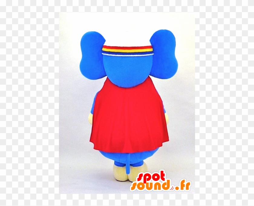 Dai Chan Mascot, Blue Elephant With A Red Cape - Andy New Spotsound ...