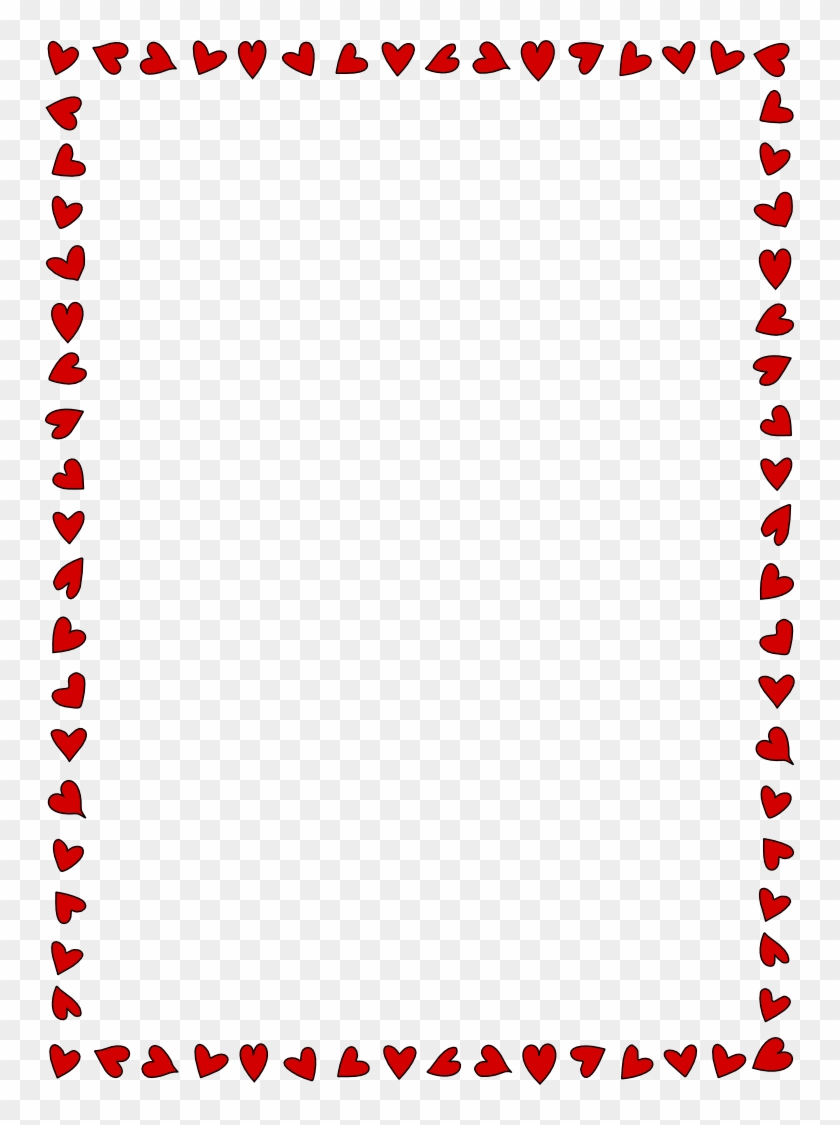 Valentine's Day Page Borders Clip Art For Kids - Heart Border For Paper ...