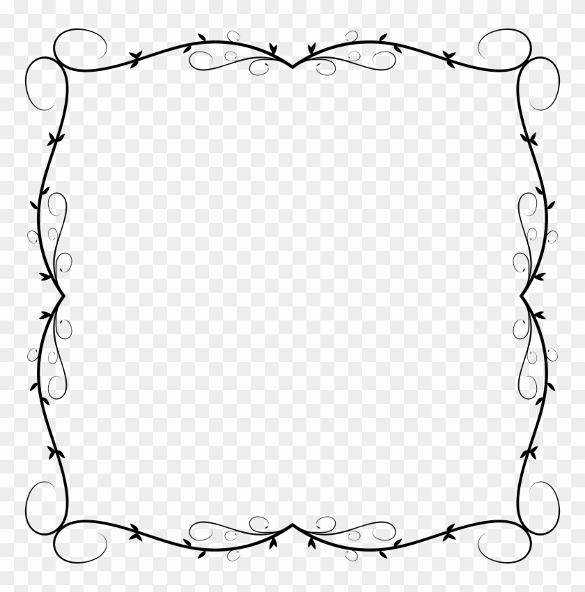 Medium Image - Calligraphy Outline Border Png - Full Size PNG Clipart ...