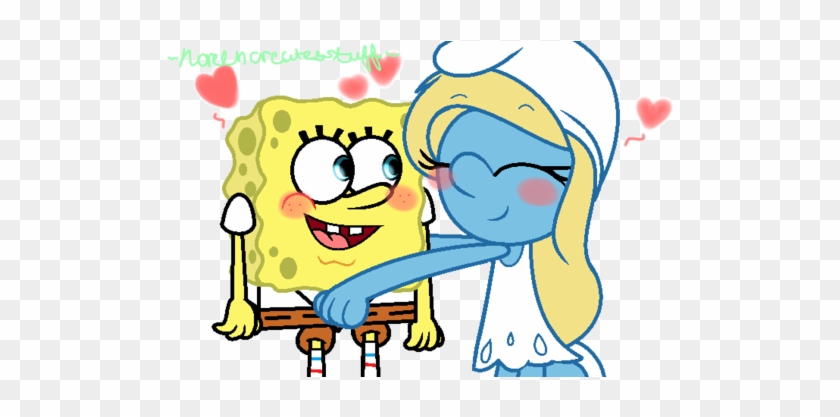 Spongebob And Smurfette By Noreencreatesstuff - Poppy And Smurfette ...