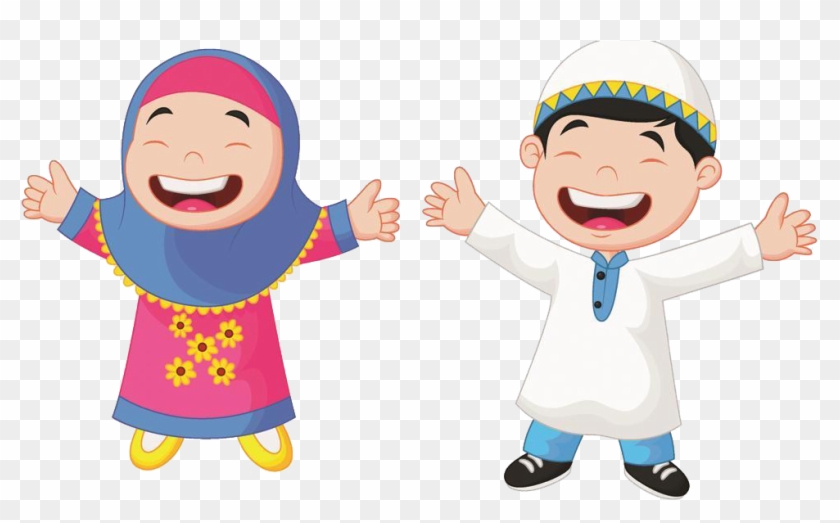 Muslim Cartoon Child Illustration - Gambar Kartun Anak Muslim - Full ...