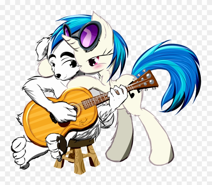 Animal Crossing, Artist - Animal Crossing Dog With Guitar - Full Size ...