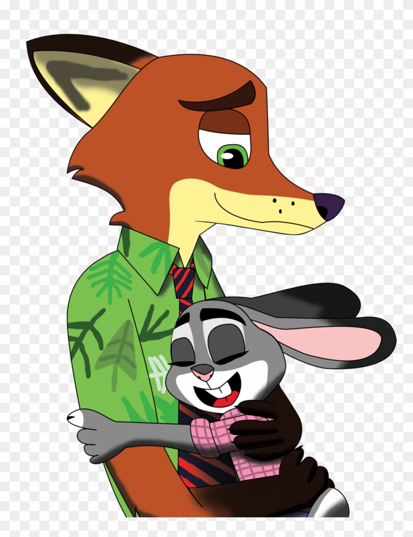 Nick And Judy Hugging By Ejlightning007arts - Hug - Free Transparent ...