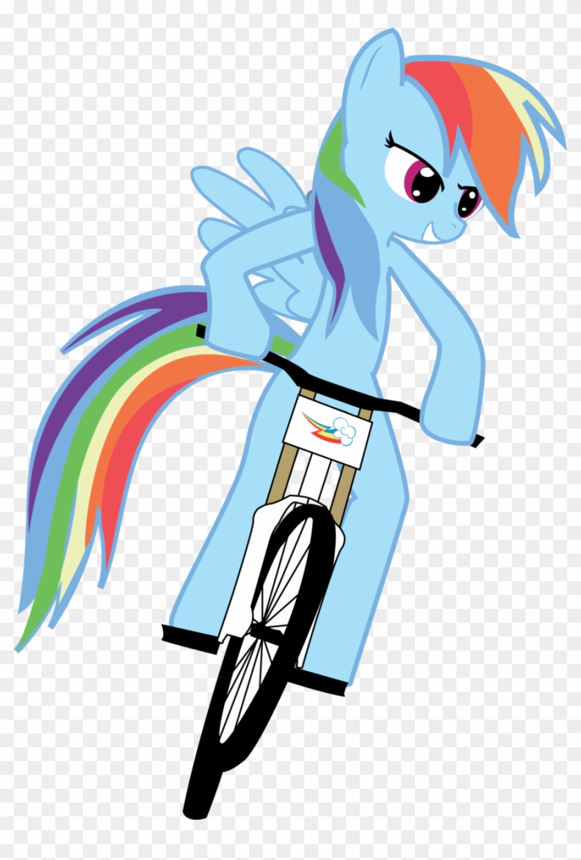Rainbow Dash On Mtb Vector By Hoodie-stalker - Cartoon - Full Size PNG ...