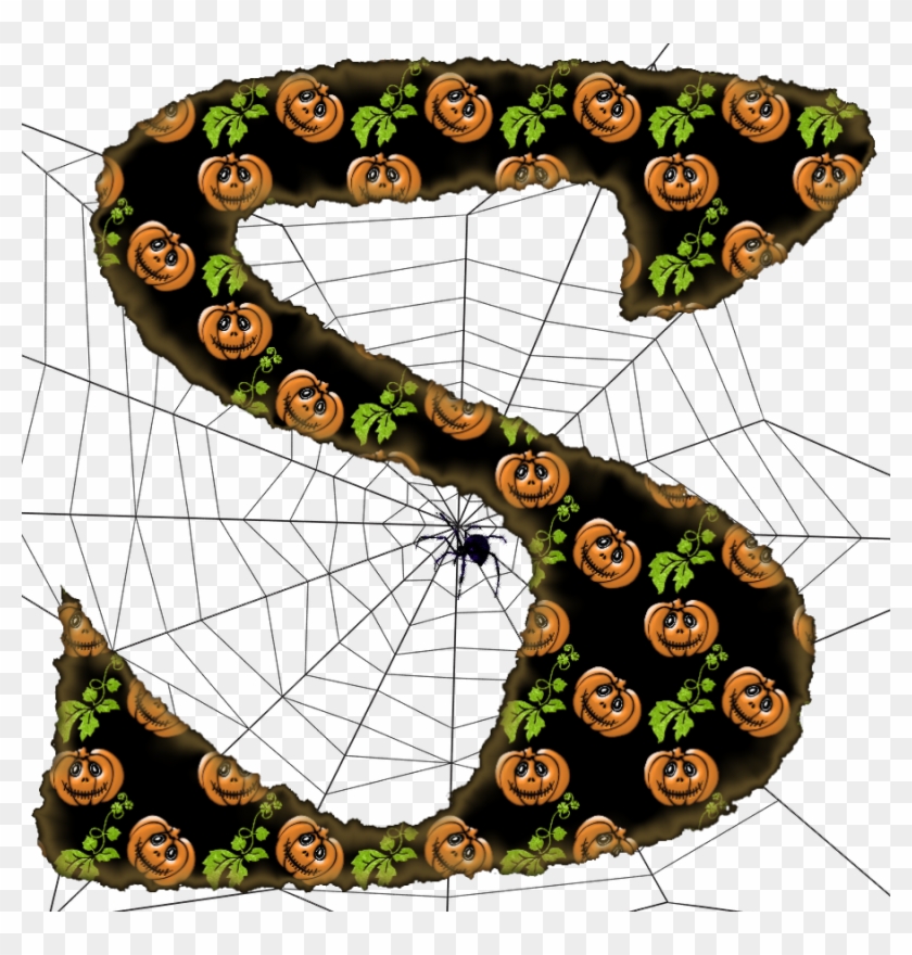 Halloween Alphabet With Spider - Craft - Full Size PNG Clipart Images ...