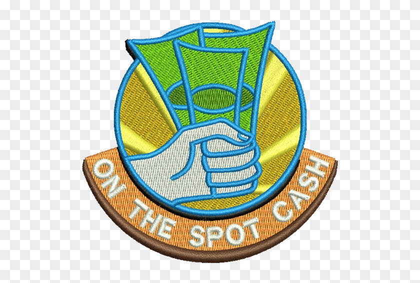 On The Spot Cash Logo Digitizing - Emblem - Free Transparent PNG ...