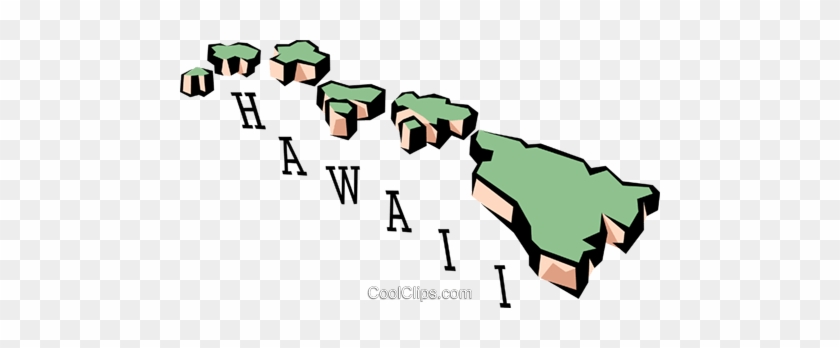 Hawaii State Map Royalty Free Vector Clip Art Illustration - Hawaii ...