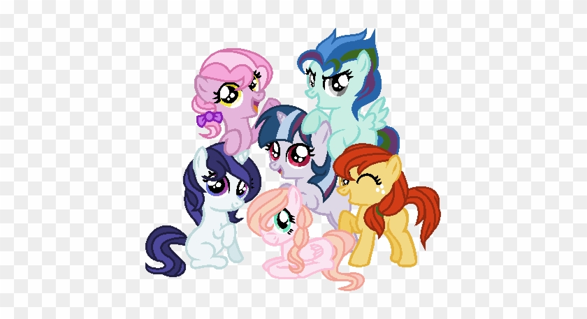 Mane Six Kids ~redone By Cookie-dolls - Cartoon - Free Transparent PNG ...