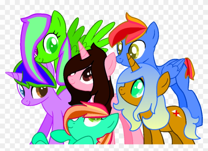 My Mane 6 Group By Marisathepiratefox - Cartoon - Free Transparent PNG ...