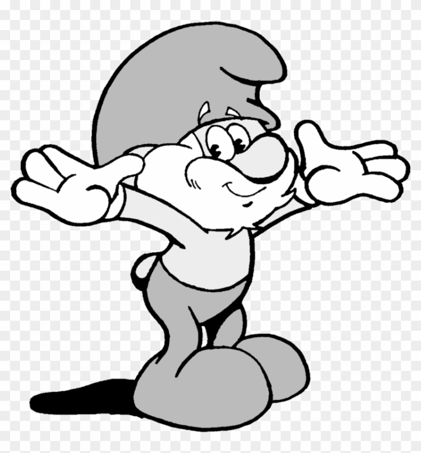 Narrator Smurf Black And White