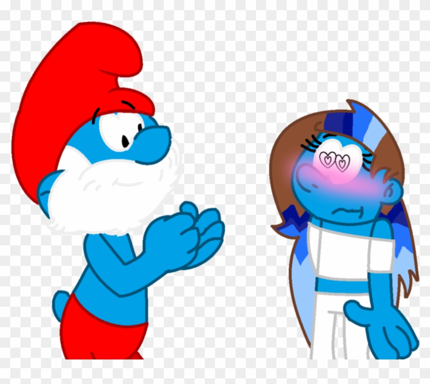 Blue Sapphire X Papa Smurf 2 By Mixelfangirl100 - Cartoon - Full Size ...
