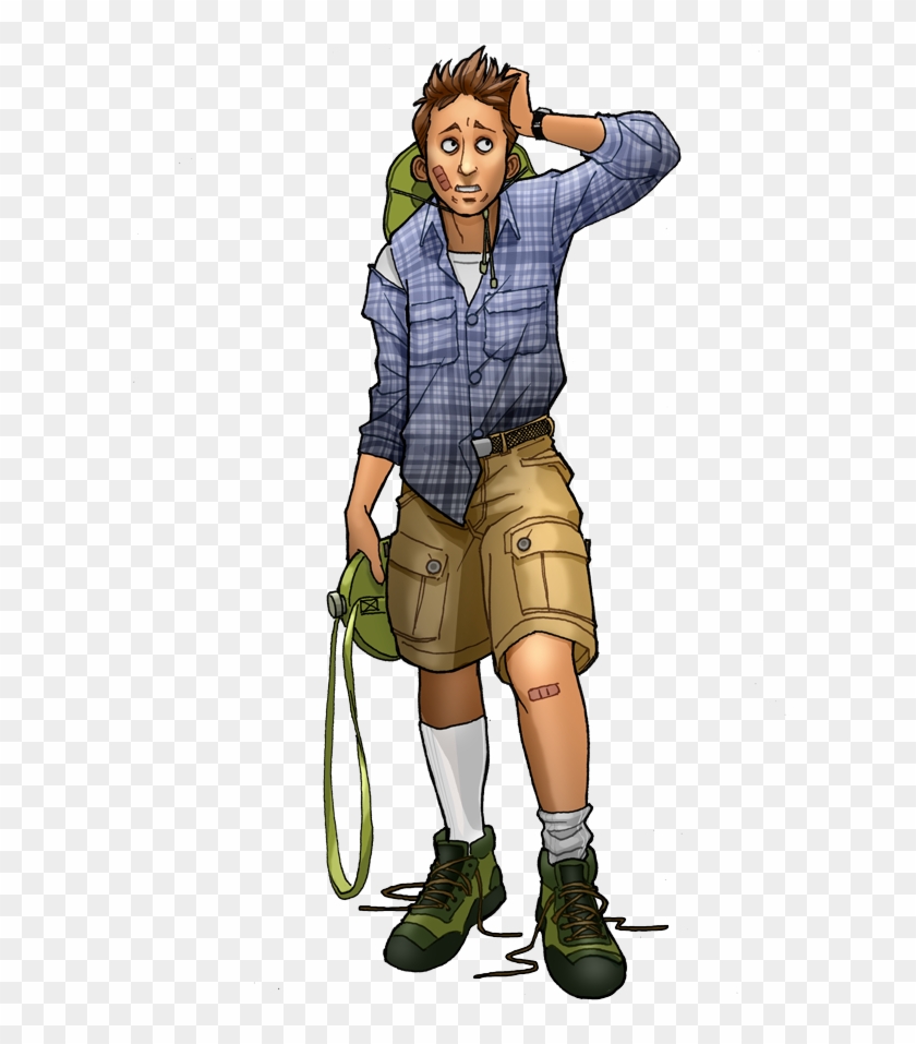 Scared Hiker By E-mankim - Cartoon - Free Transparent PNG Clipart ...