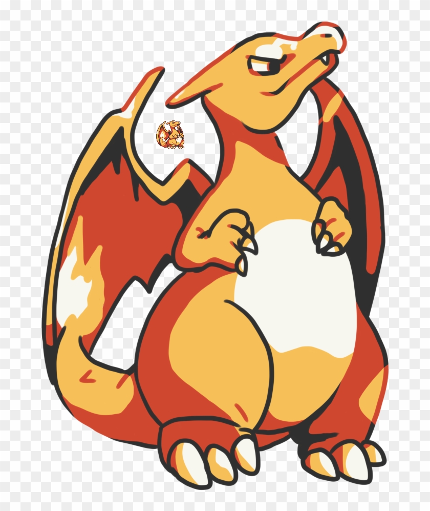 Retro Charizard - Cartoon - Free Transparent PNG Clipart Images Download