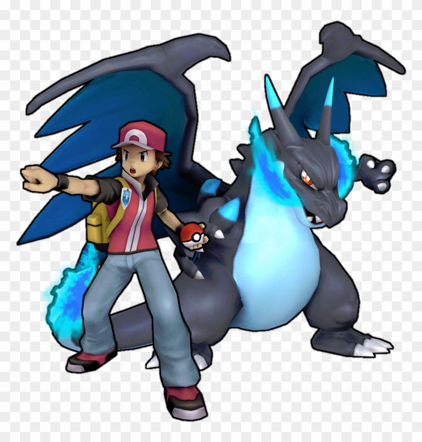 Red & Mega Charizard X - Red And Mega Charizard X - Full Size PNG ...