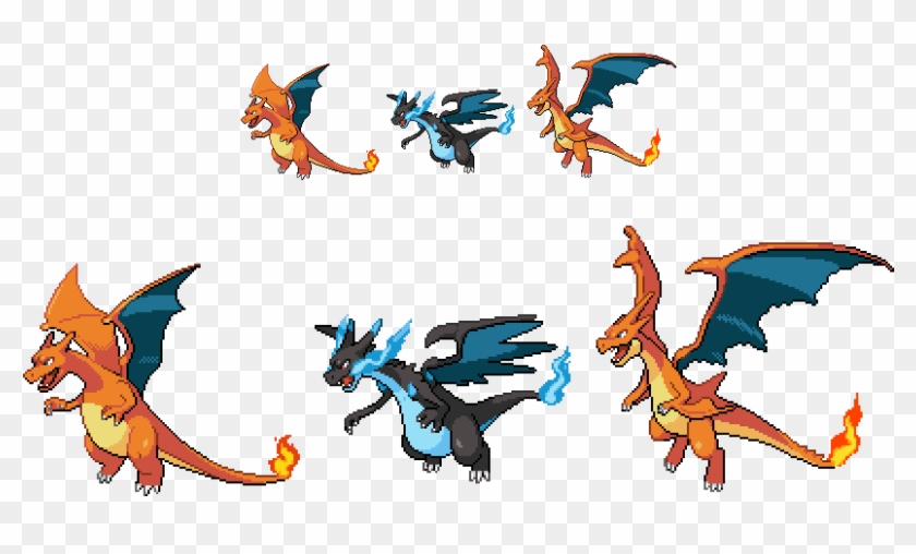 Charizards As You Use Them - Pokemon Mega Charizard Sprite - Full Size ...