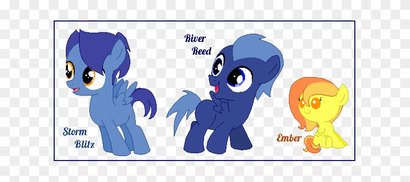 Mlp Ng Ocs-storm, River And Ember By Starryknightpixie - Cartoon - Free ...