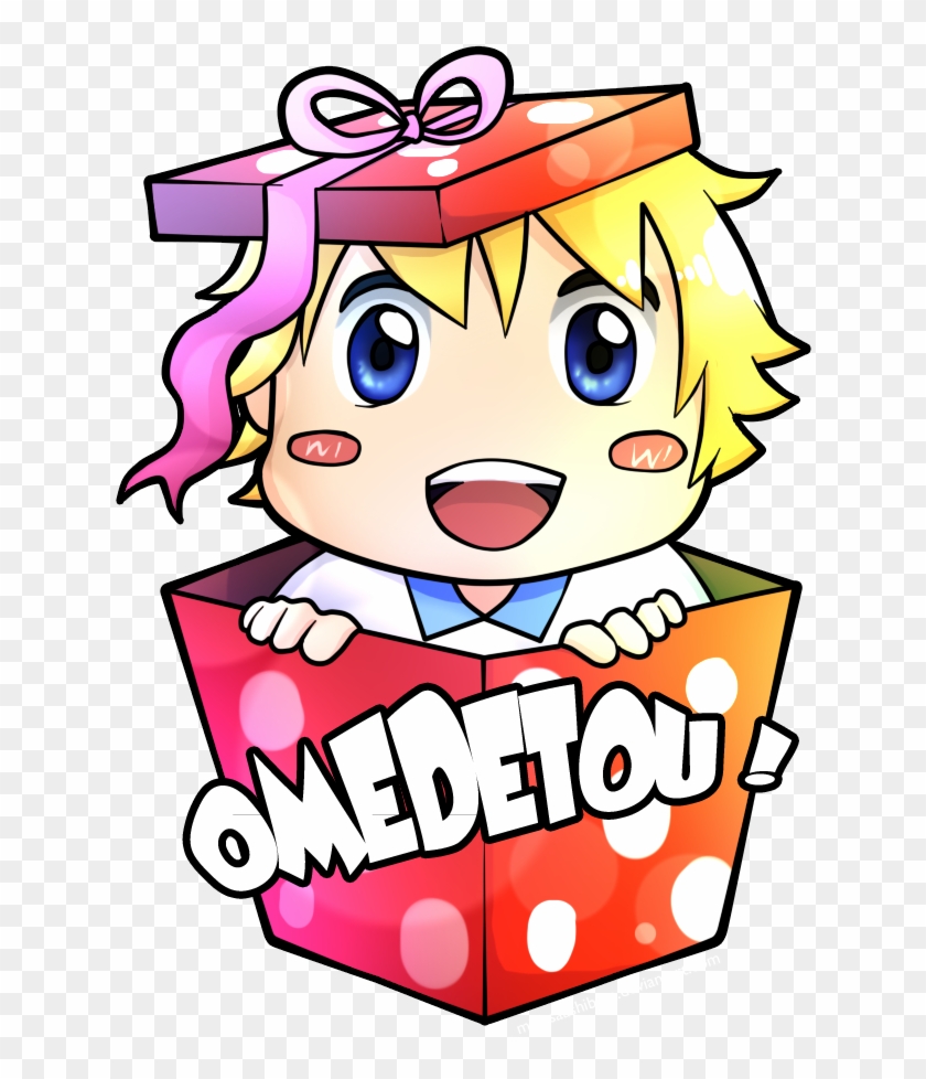 Chibi In Gift - Chibi Omedetou - Full Size PNG Clipart Images Download