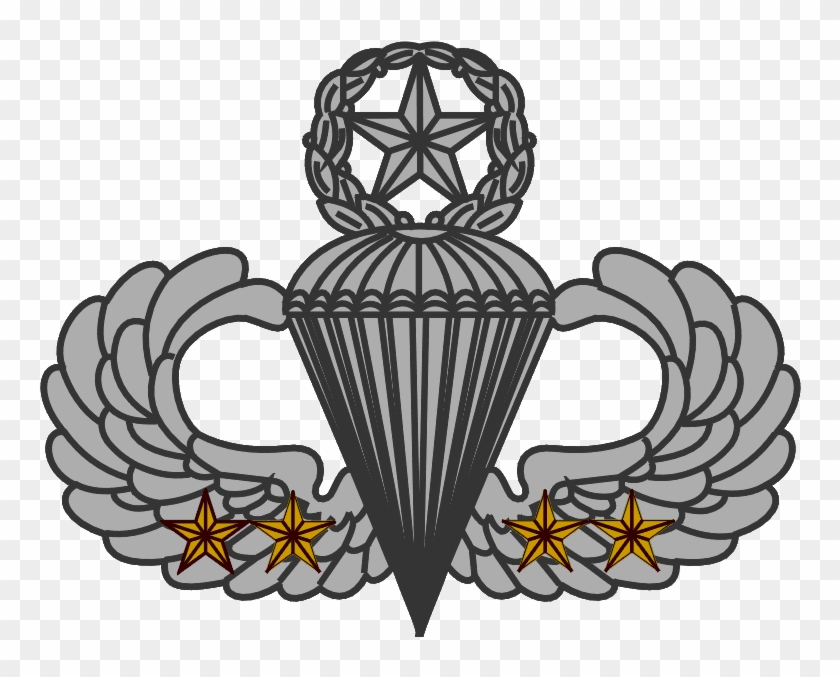 Master Parachutists Badge With 4 Combat Jumps - Parachutist Badge ...