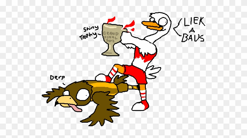 Swans Vs Hawks By Koala-sam - Cartoon - Free Transparent PNG Clipart ...