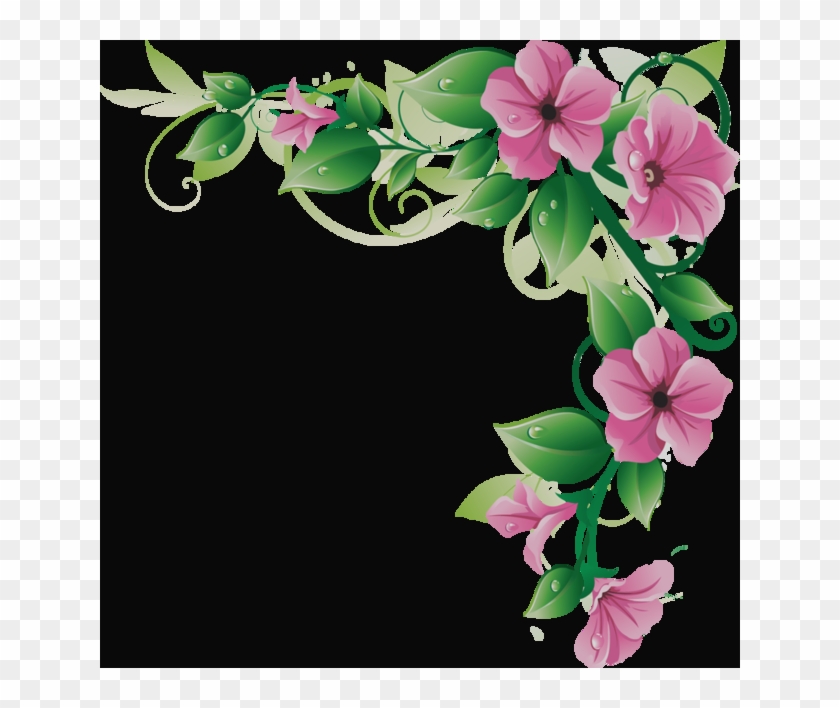 Pink Flower Border Clip Art Flower Bordes Free Clipart - Pink Flower ...
