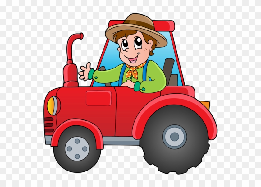 Farmer Clipart Farm Vehicle - Imagenes De Un Tractor Animado - Full ...