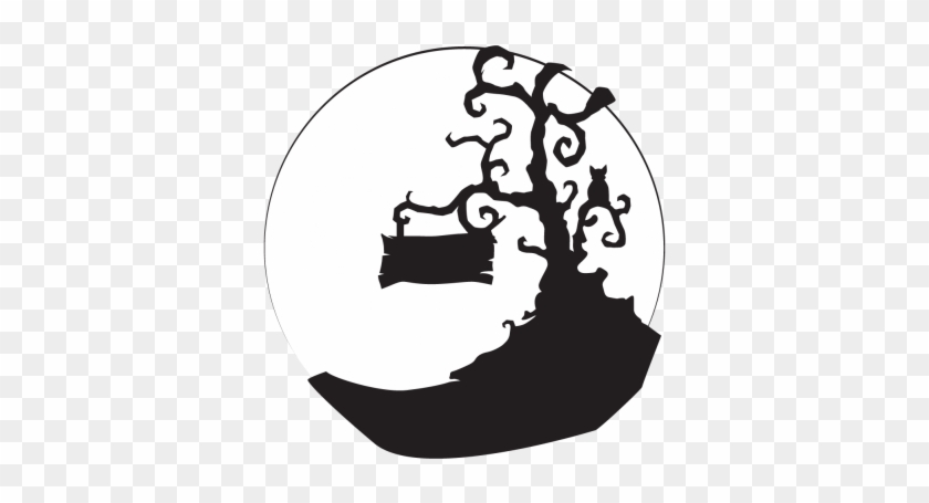 Spooky Tree 2 Gobo - Silhouette - Full Size PNG Clipart Images Download