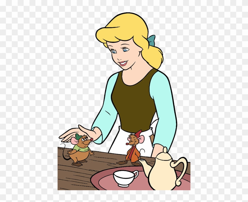 Cinderella, - Cinderella With Jaq And Gus - Full Size PNG Clipart ...