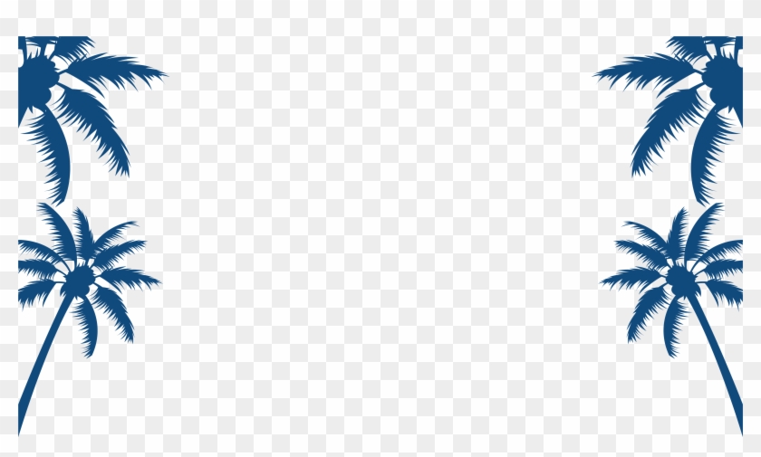 Coconut Tree Clip Art In Svg Digital - Coconut Border - Full Size PNG ...