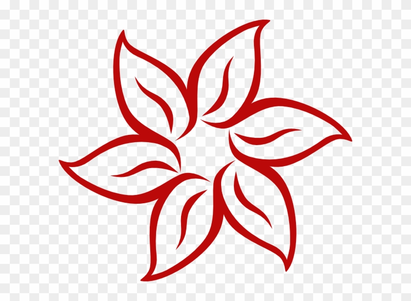 Red Flower Png Clip Art - Flower Clip Art Black And White - Full Size ...