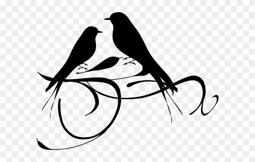 Birds On A Branch Clip Art - Clip Art Love Birds - Full Size PNG ...