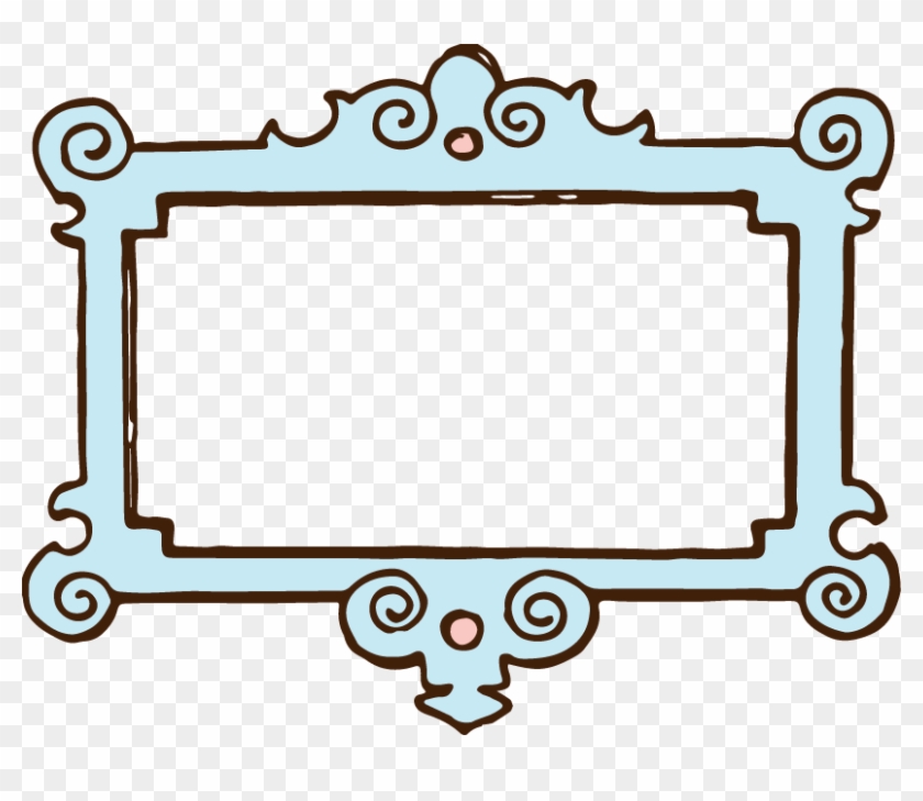 Blue Clip Art Frame - Cute Text Box Border - Full Size PNG Clipart ...