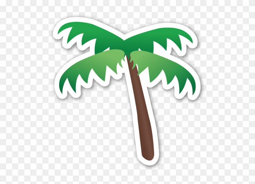 Palm Tree Emoji Sticker - Full Size PNG Clipart Images Download