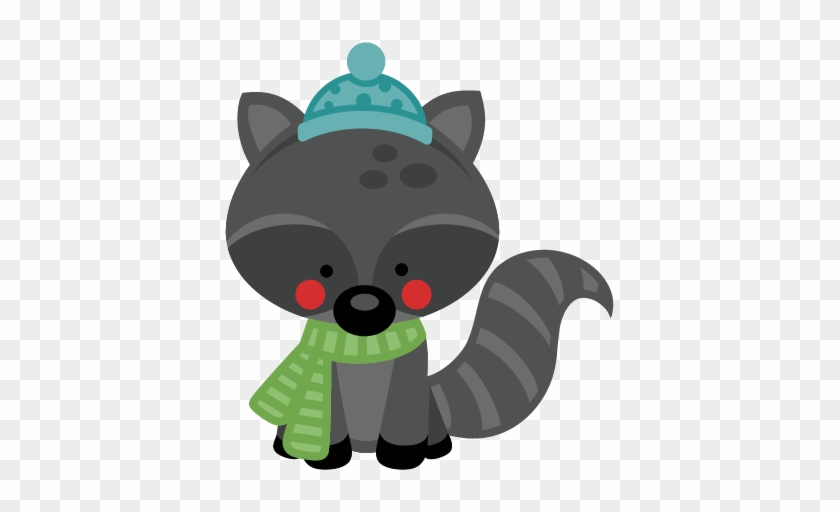 Boy Winter Raccoon Svg Scrapbook Cut File Cute Clipart - Miss Kate's ...
