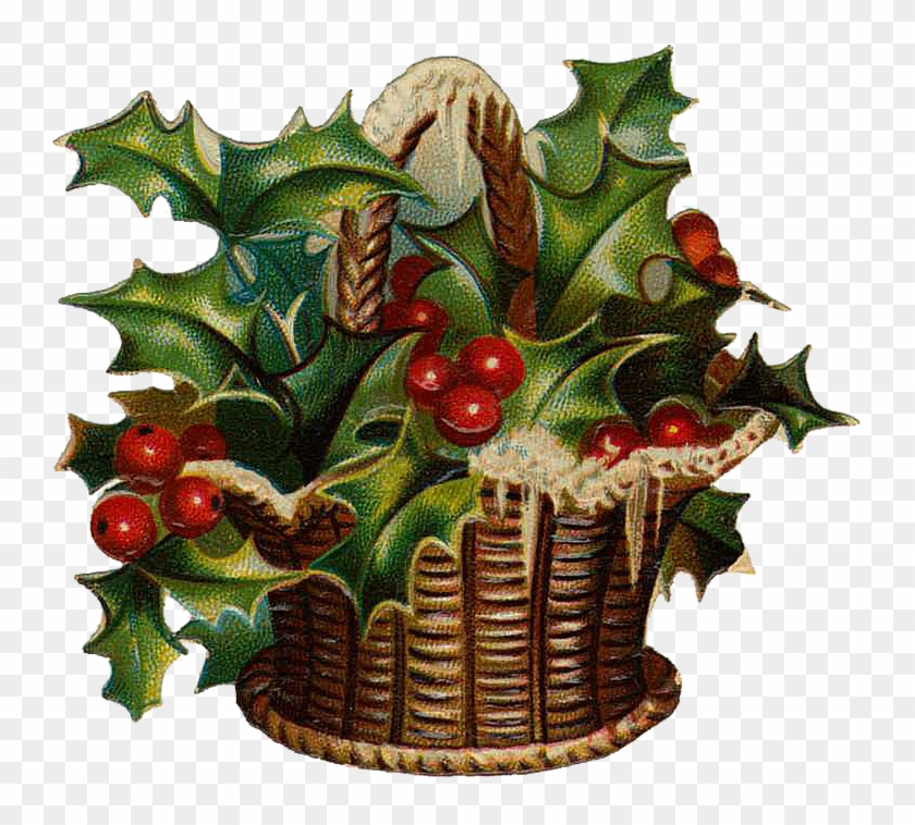 Vintage Victorian Christmas Die Cut Clip Art - Victorian Christmas Snow ...