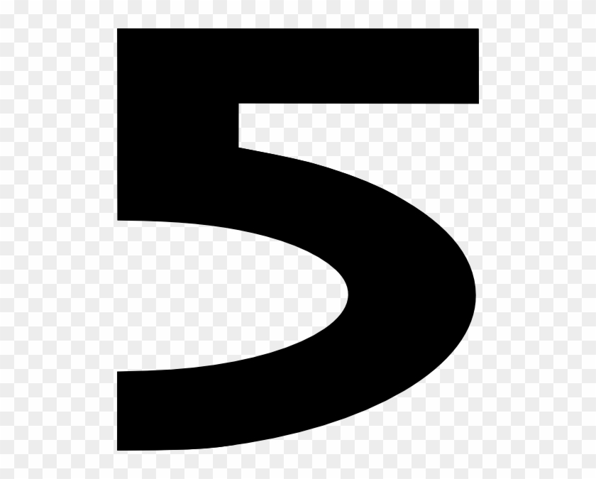 Bold Number Five Clip Art - Black 5 Clipart - Full Size PNG Clipart ...