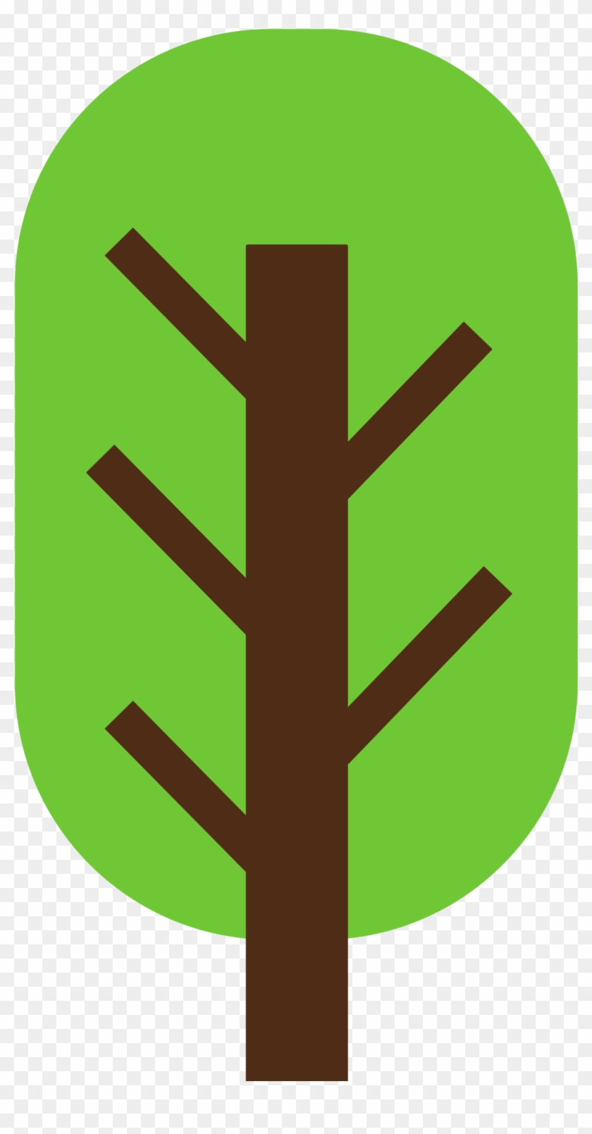 Tree 2 Color Squarish And Geometric - 2 Color - Full Size PNG Clipart ...
