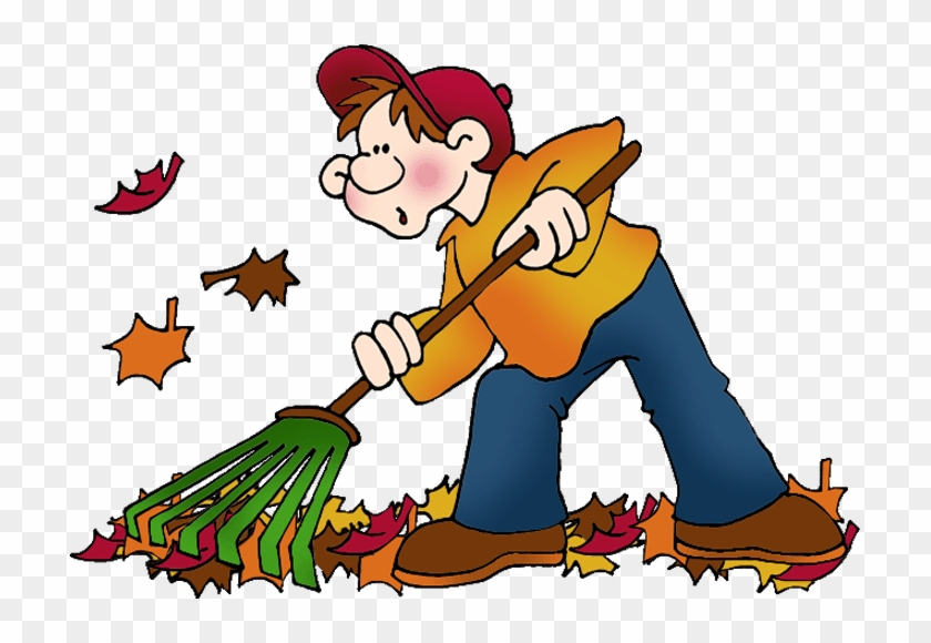 Amazing Autumn Season Clipart - Clip Art Raking Leaves - Full Size PNG ...