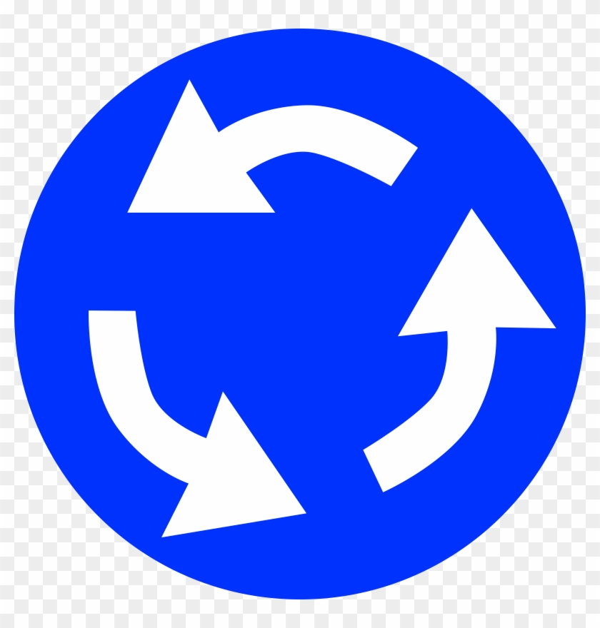 Free Vector Traffic Sign Clip Art - Roundabout Traffic Sign - Full Size ...