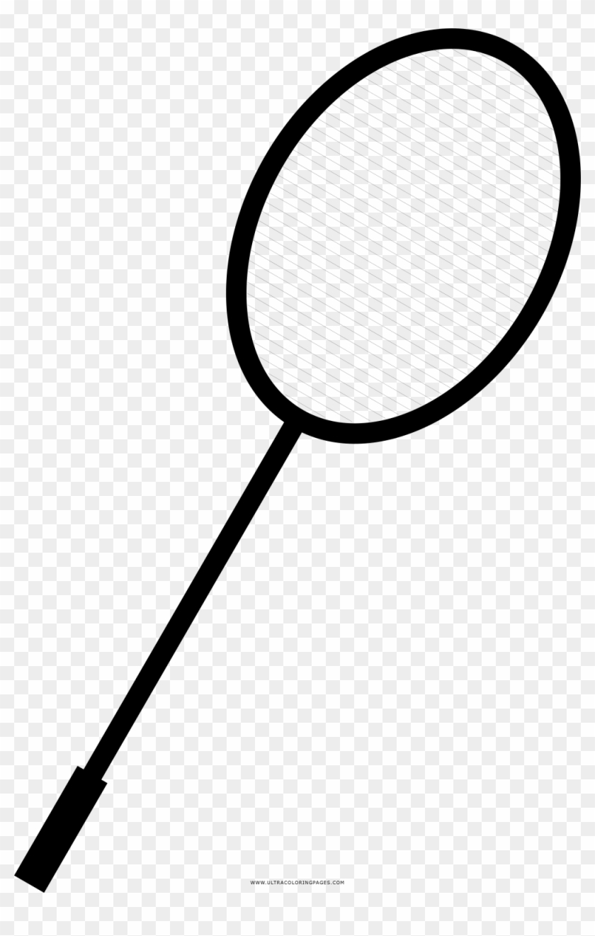 Racket Coloring Page - Drawing - Full Size PNG Clipart Images Download