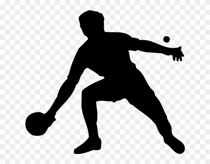 Table Tennis Game Player Clip Art - Table Tennis Black And White - Full ...