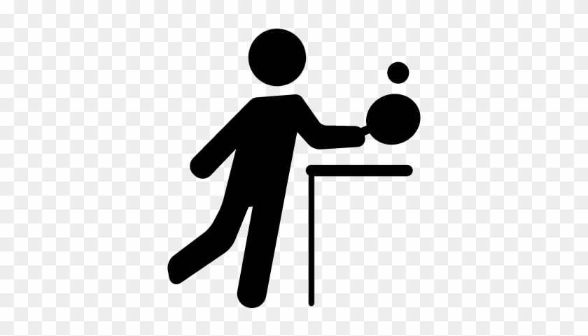 Man Playing Table Tennis Vector - Ping Pong Icons - Full Size PNG ...