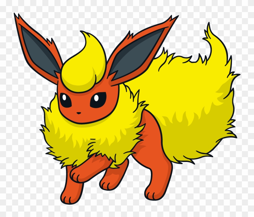 Flareon Pokemon Character Vector Art - Alain Full Pokemon Team - Full ...