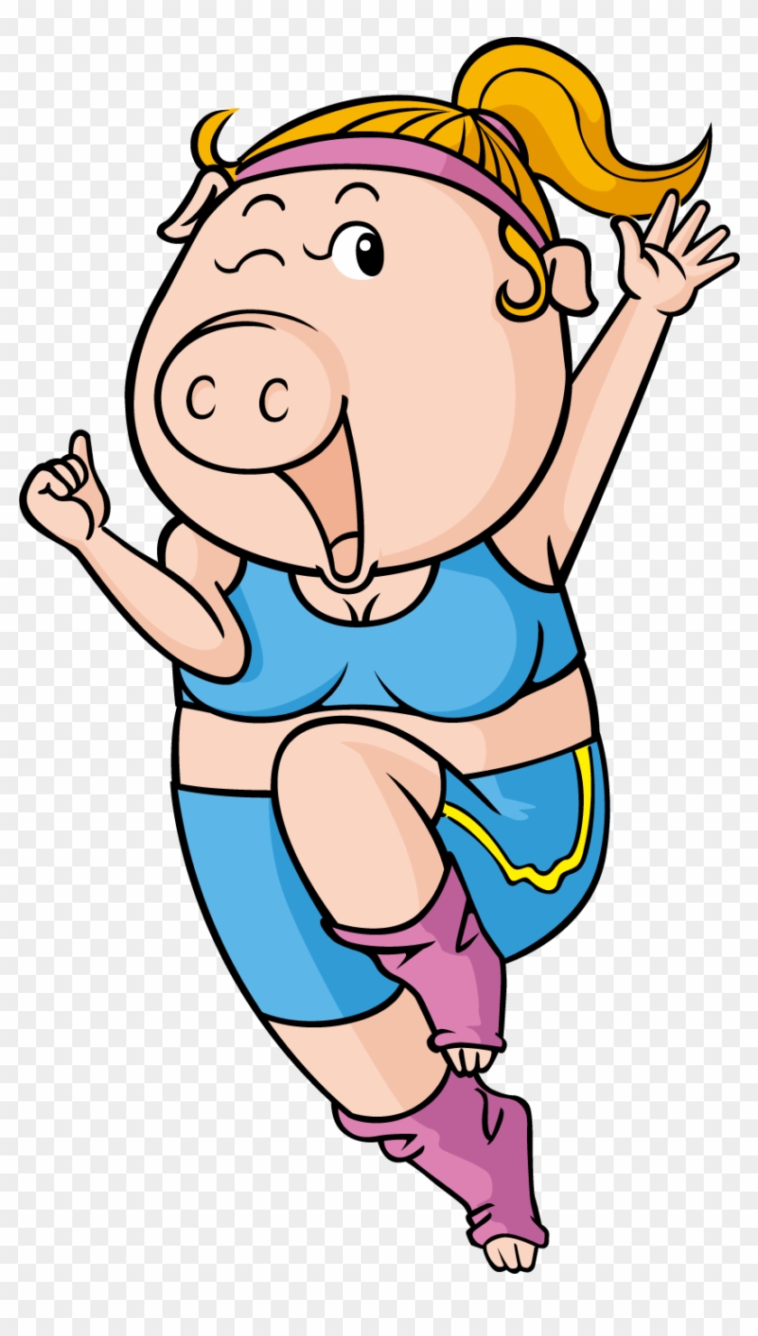 Domestic Pig Cartoon - Vector Graphics - Full Size PNG Clipart Images ...